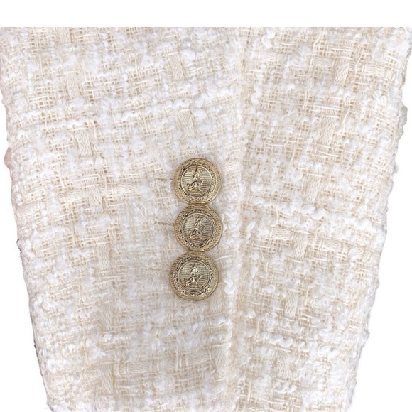 Zara | Jackets & Coats | Zara Textured Boucle Tweed Double Breasted ...